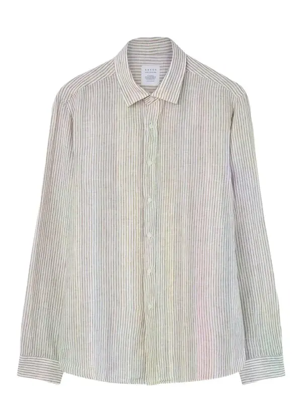 XACUS Striped Shirt - Brown