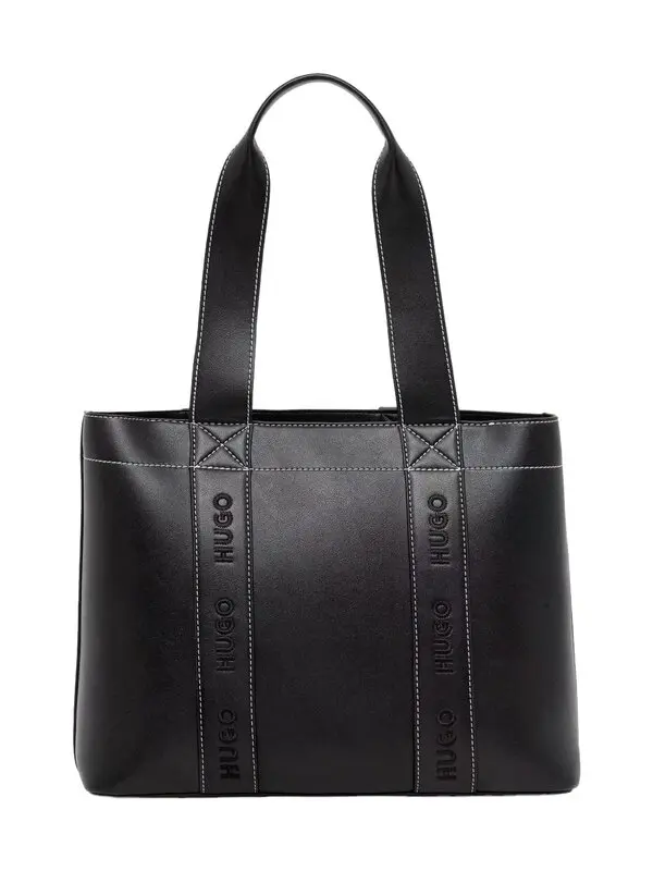 Hugo Logo-embroidered Tote - Black