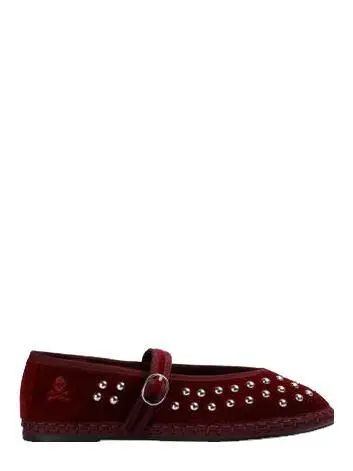 SCALPERS Studded Strap Slipper - Burgundy