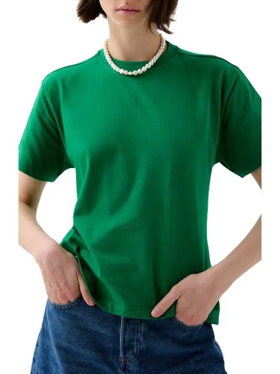 SCALPERS Back Knot Cotton T-shirt - Green