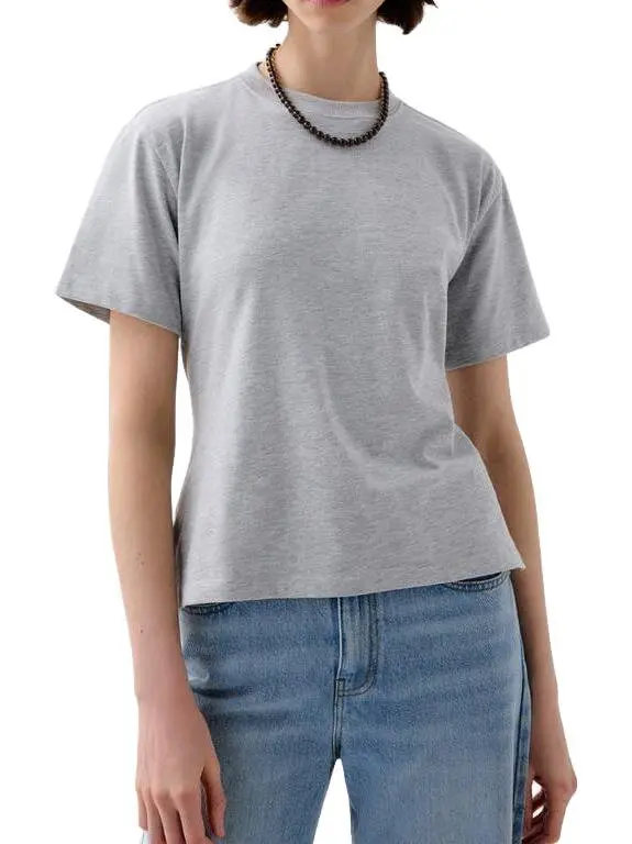 SCALPERS Back Knot Cotton T-shirt - Greymelange