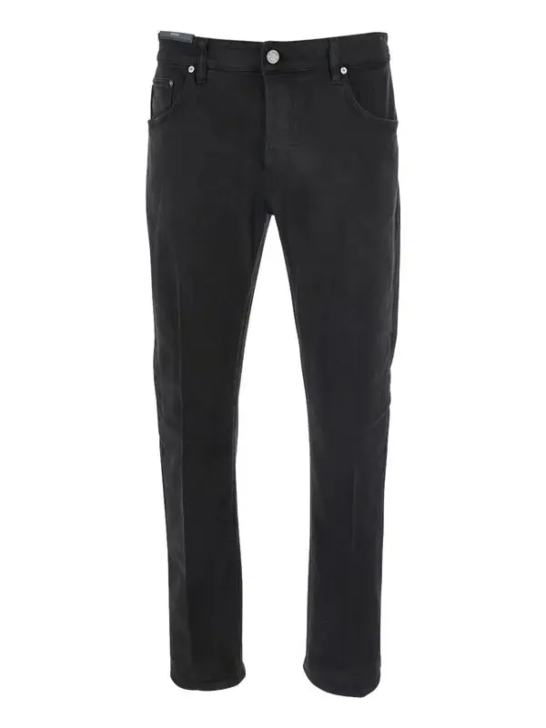 PT TORINO Cotton Straight Leg Jeans - Black