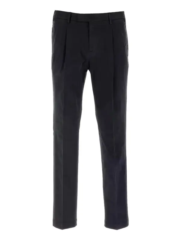 PT TORINO Pleated Straight Leg Trousers - Blue