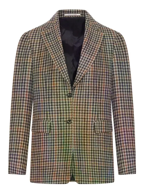 Tagliatore Cecily Checked Wool Blazer - Brown