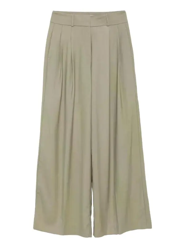 Peserico Pleated Wide-leg Trousers - Green