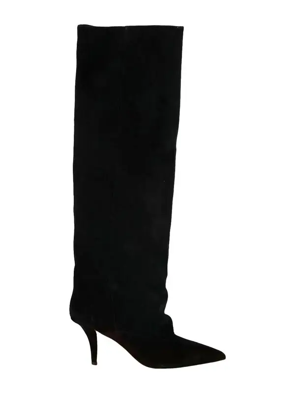 Paris Texas 75mm Ines Suede Boots - Black