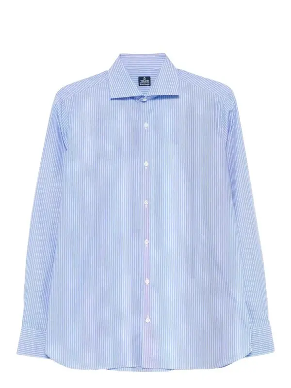 TRUZZI Striped Cotton Shirt - Blue