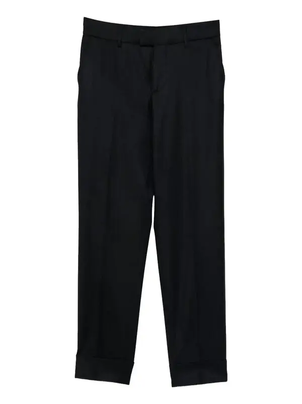 BERWICH Cuffed Wool Trousers - Blue