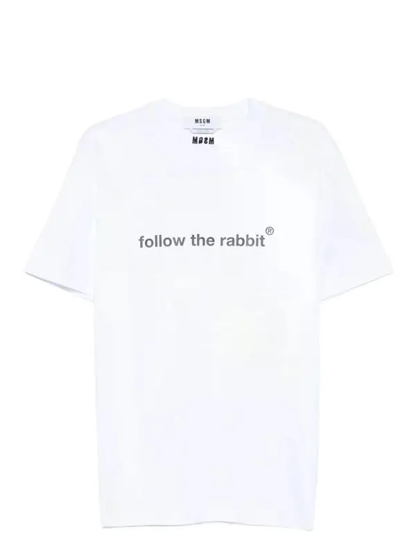 MSGM Lettering-print T-shirt - White