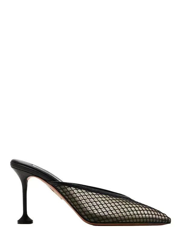 AQUAZZURA 85mm Bisous Mesh Pumps - Black