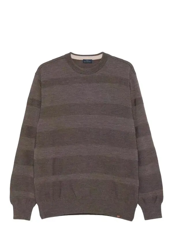 Paul & Shark Striped Wool Sweater - Brown