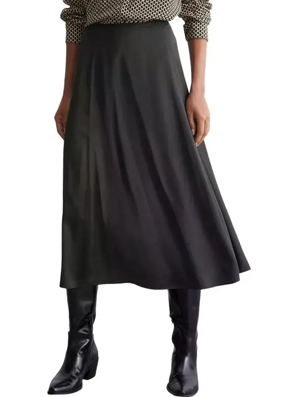Marc O'polo Satin Midi Skirt - Grey