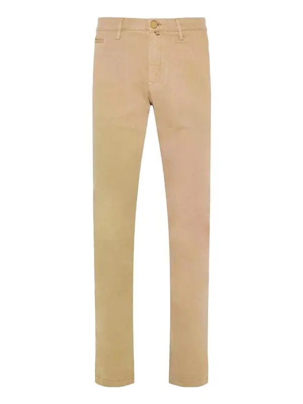 Jacob Cohen Button-fly Straight Leg Trousers - Neutrals