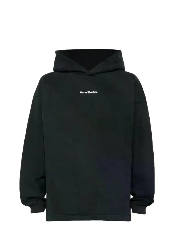 Acne Studios Logo-print Cotton Hoodie - Black