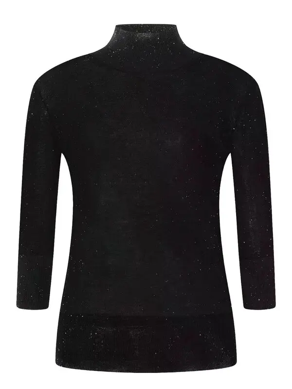 GENNY Sequin-embellished Top - Black