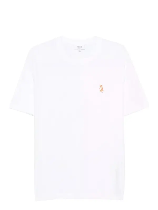 Maison Kitsuné Fox Embroidered T-shirt - White