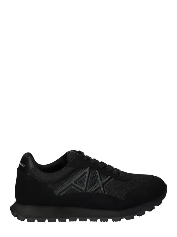 Armani Exchange Logo-detail Mesh Trainers - Black