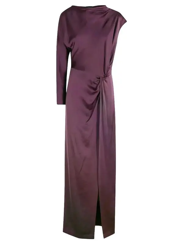 Federica Tosi Asymmetrical Draped Dress - Purple