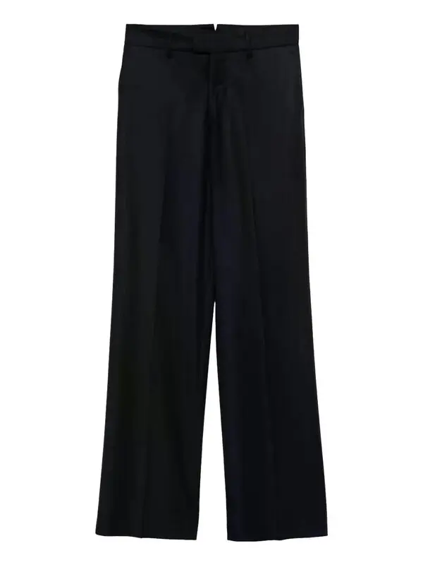 BERWICH Wool Wide-leg Trousers - Blue