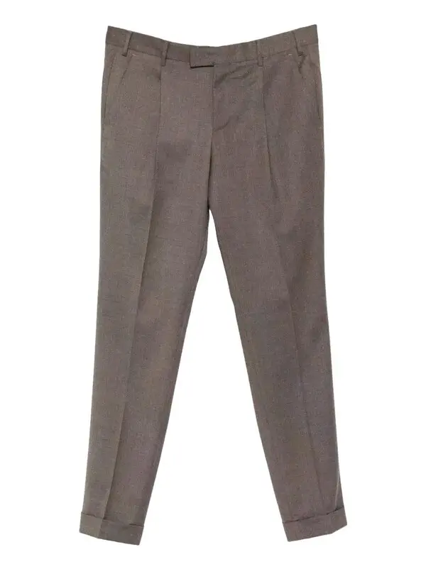 PT TORINO Pleated Trousers - Brown