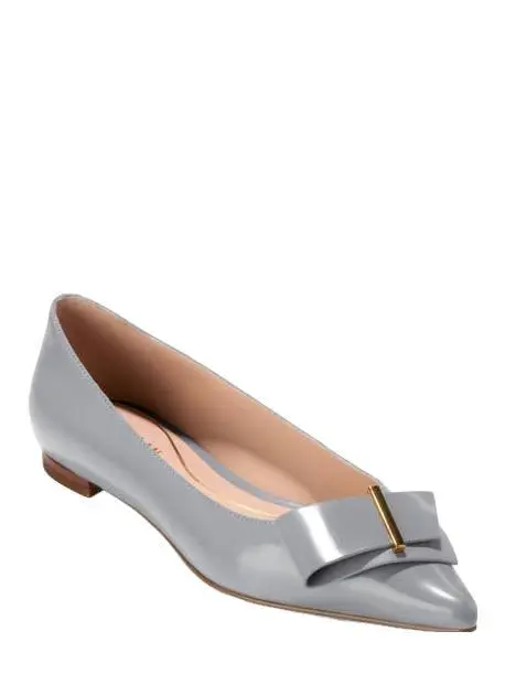 Cole Haan Felicia Bow Ballet Flat - Frost Gray Box Leather