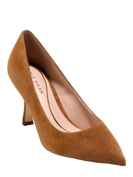 Cole Haan Vivica Pointed Toe Pumps - Tobacco Suede