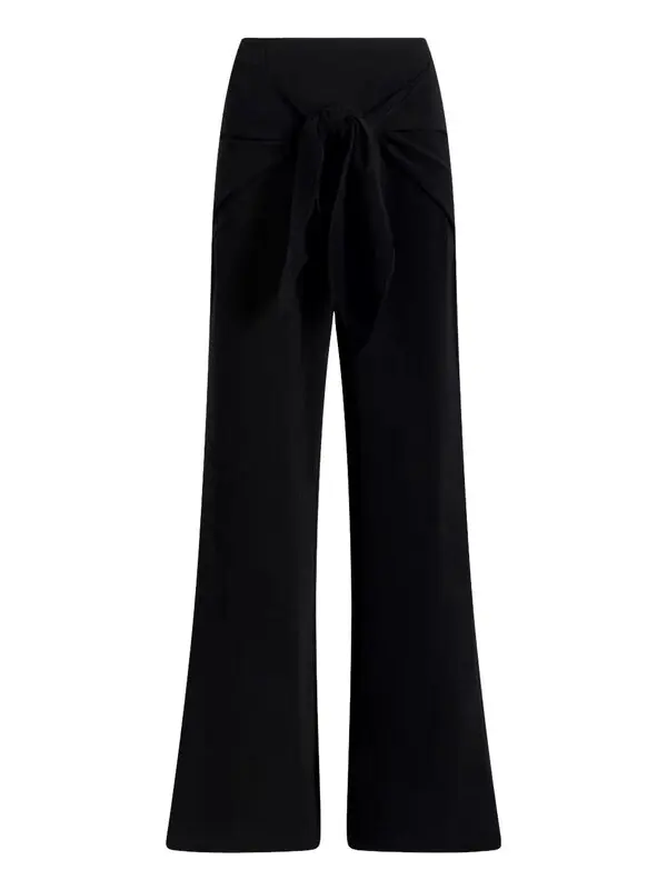 Cinq À Sept Tie-front Trousers - Black