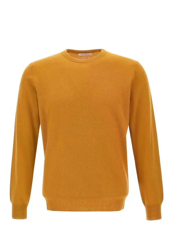 KANGRA Ribbed Crew-neck Sweater - Yellow