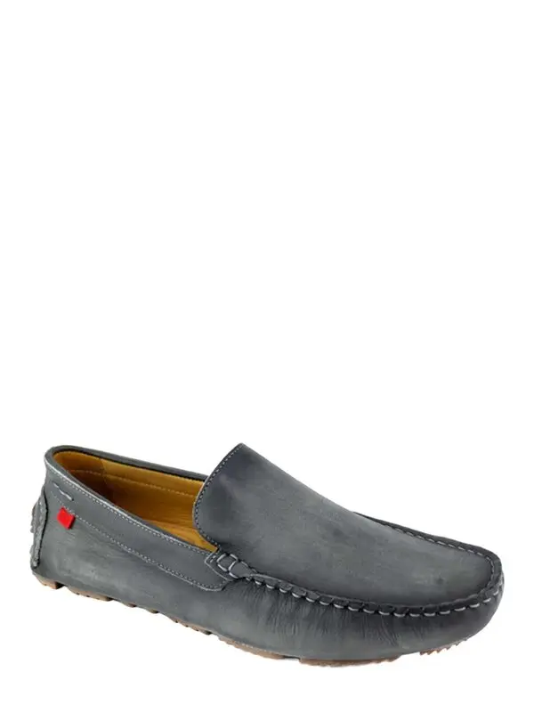 MARC JOSEPH NEW YORK Leather Venetian Driver Loafer - Graphite Burnished Napa