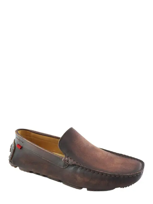 MARC JOSEPH NEW YORK Leather Venetian Driver Loafer - Whiskey Burnished Napa