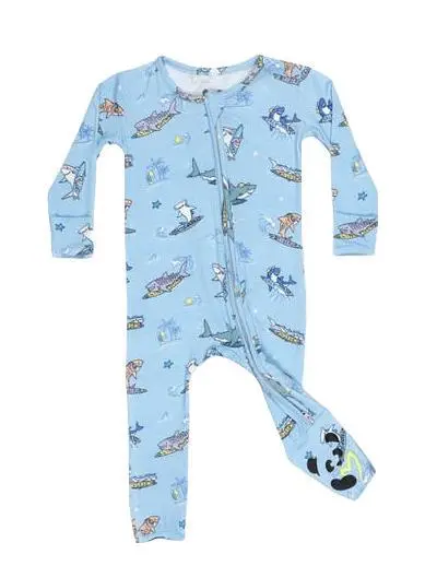 BELLABU BEAR Convertible Footie - Shark School