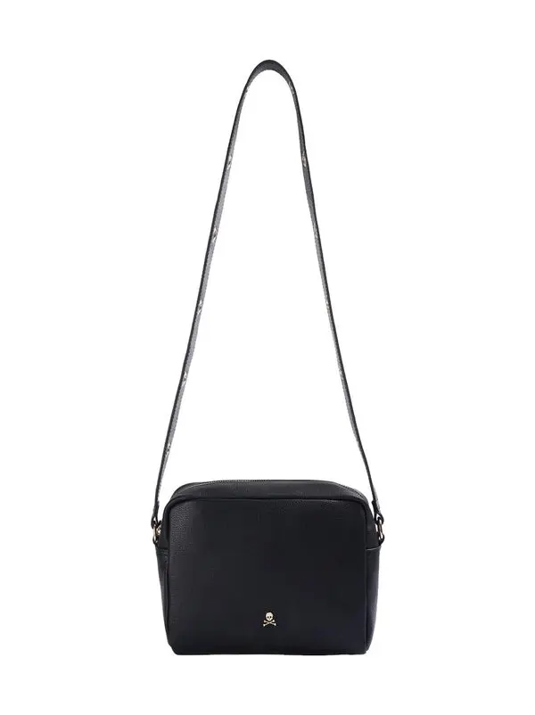 SCALPERS Crossbody Bag With Perforated Details - Black