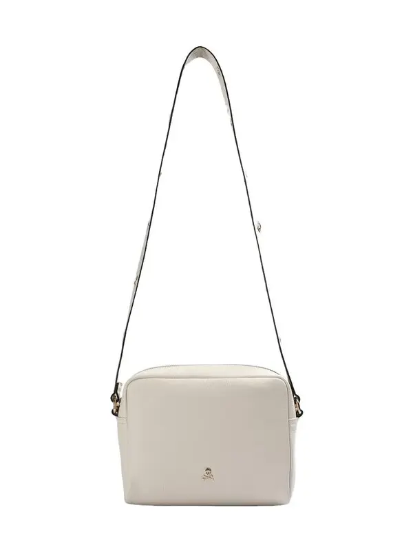 SCALPERS Crossbody Bag With Perforated Details - Ecru