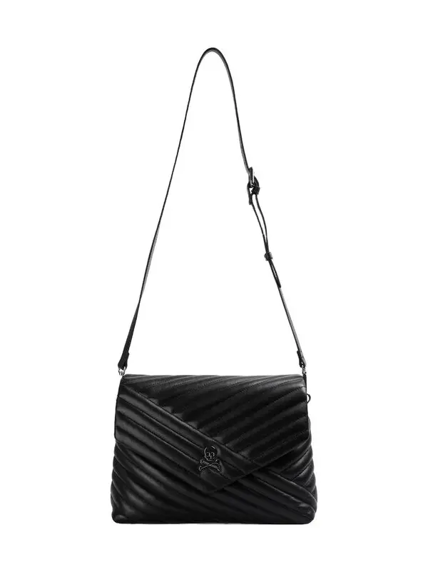 SCALPERS Leather Shoulder Bag - Black