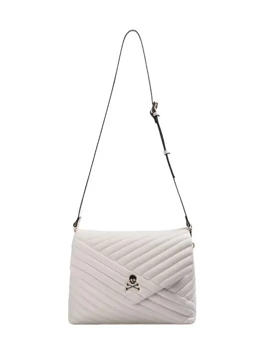 SCALPERS Leather Shoulder Bag - Ecru