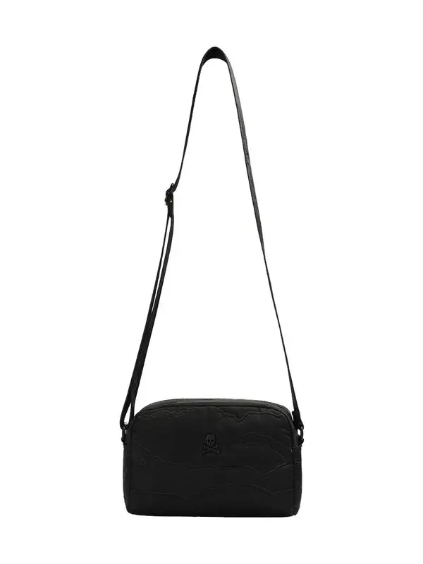 SCALPERS Embossed Fabric Crossbody Bag - Black