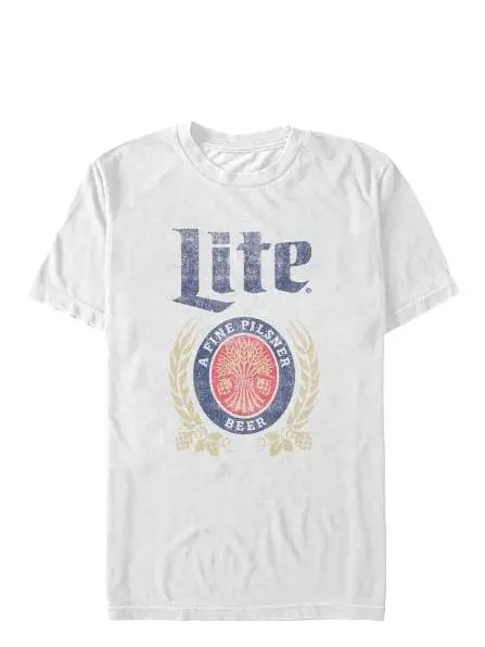 COORS BREWING COMPANY A Fine Pilsner Distressed Graphic T-shirt - White