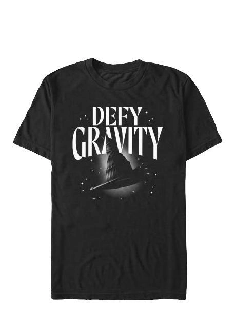 WICKED Defy Gravity Witch Hat Short Sleeve Graphic T-shirt - Black