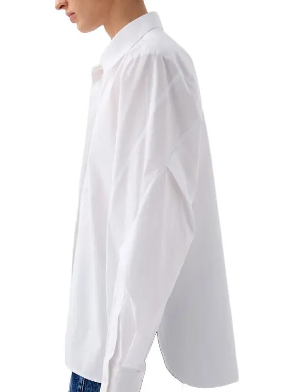 SCALPERS Pleated Sleeve Shirt - White