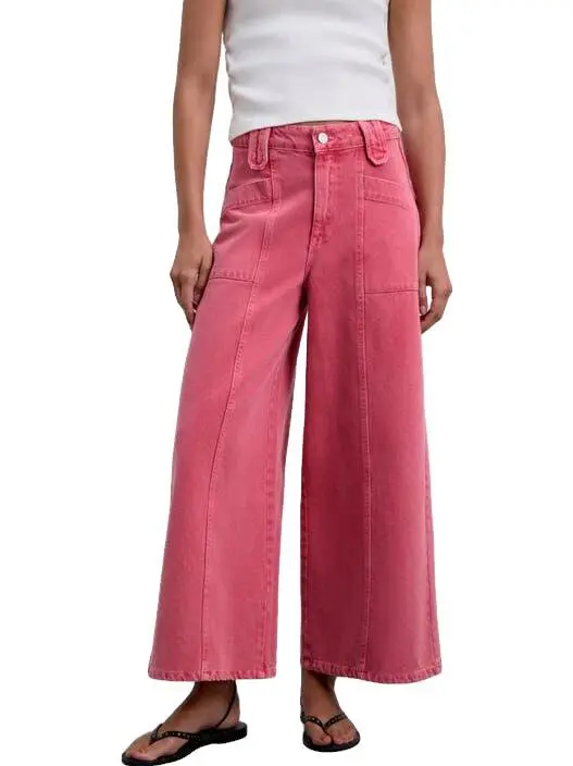 SCALPERS Culotte Denim Pants - Coral