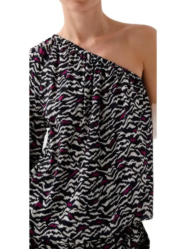 SCALPERS Ruffle Mini Shirt - Black
