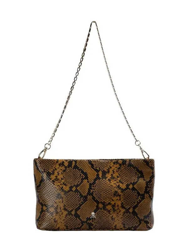 SCALPERS Leather Drawstring Bag - Brown
