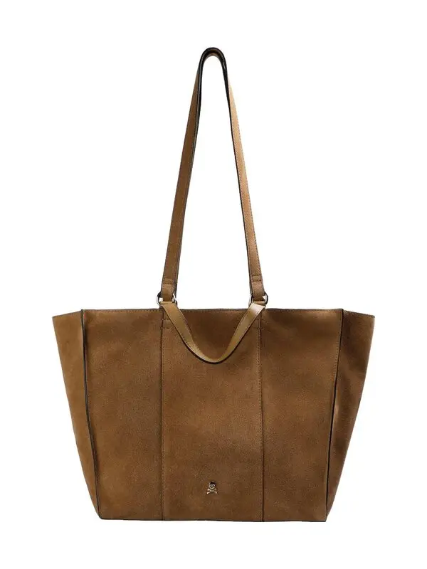 SCALPERS Leather Tote Bag - Camel