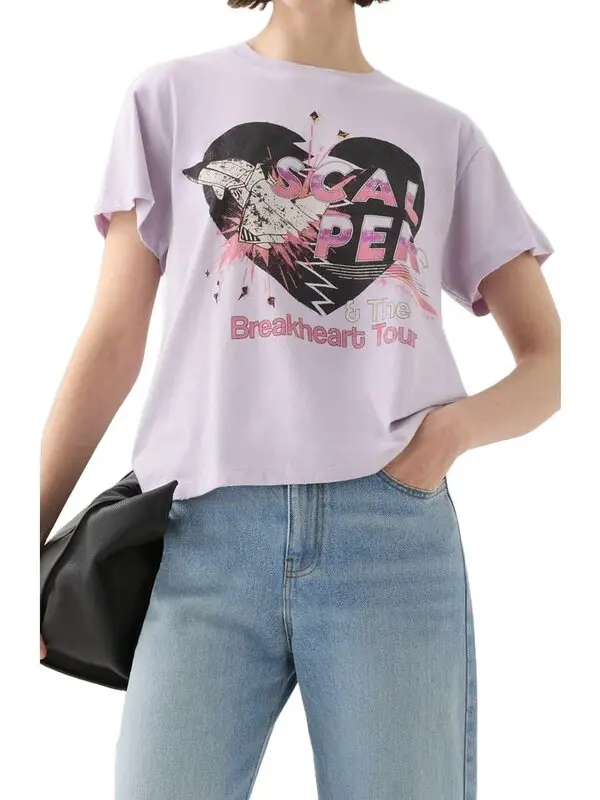 SCALPERS Breakheart Graphic Tee - Lilac