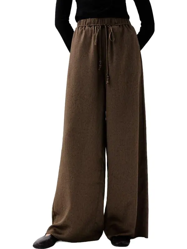 SCALPERS Crinkle Kaftan Pant - Khaki