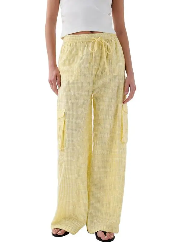 SCALPERS Cop Check Pant - Lightyellow