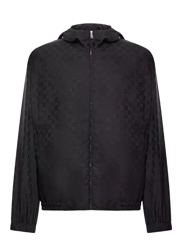 Gucci Monogram Hooded Jacket - Black