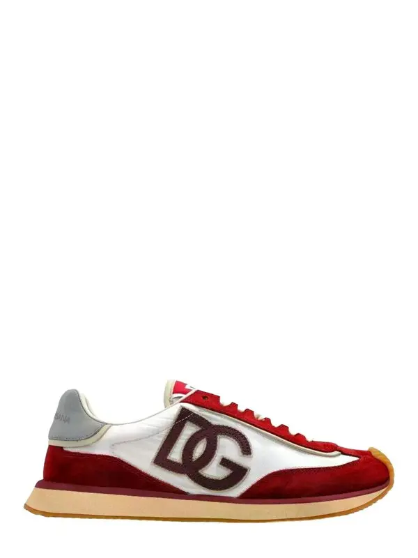 Dolce & Gabbana Logo Suede Trainers - Red