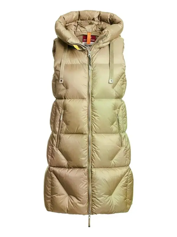 PARAJUMPERS Zuly Hooded Quilted Vest - Neutrals