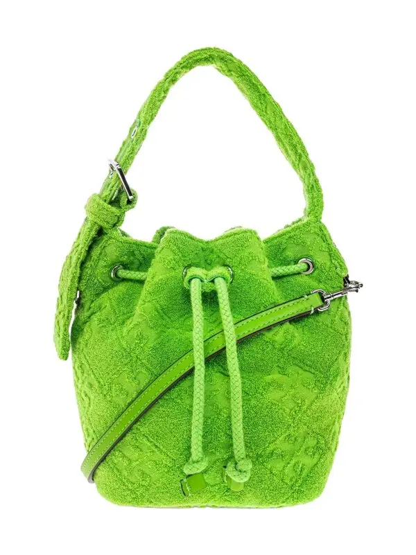 Tory Burch Mini T Monogram Terry Bucket Bag - Green